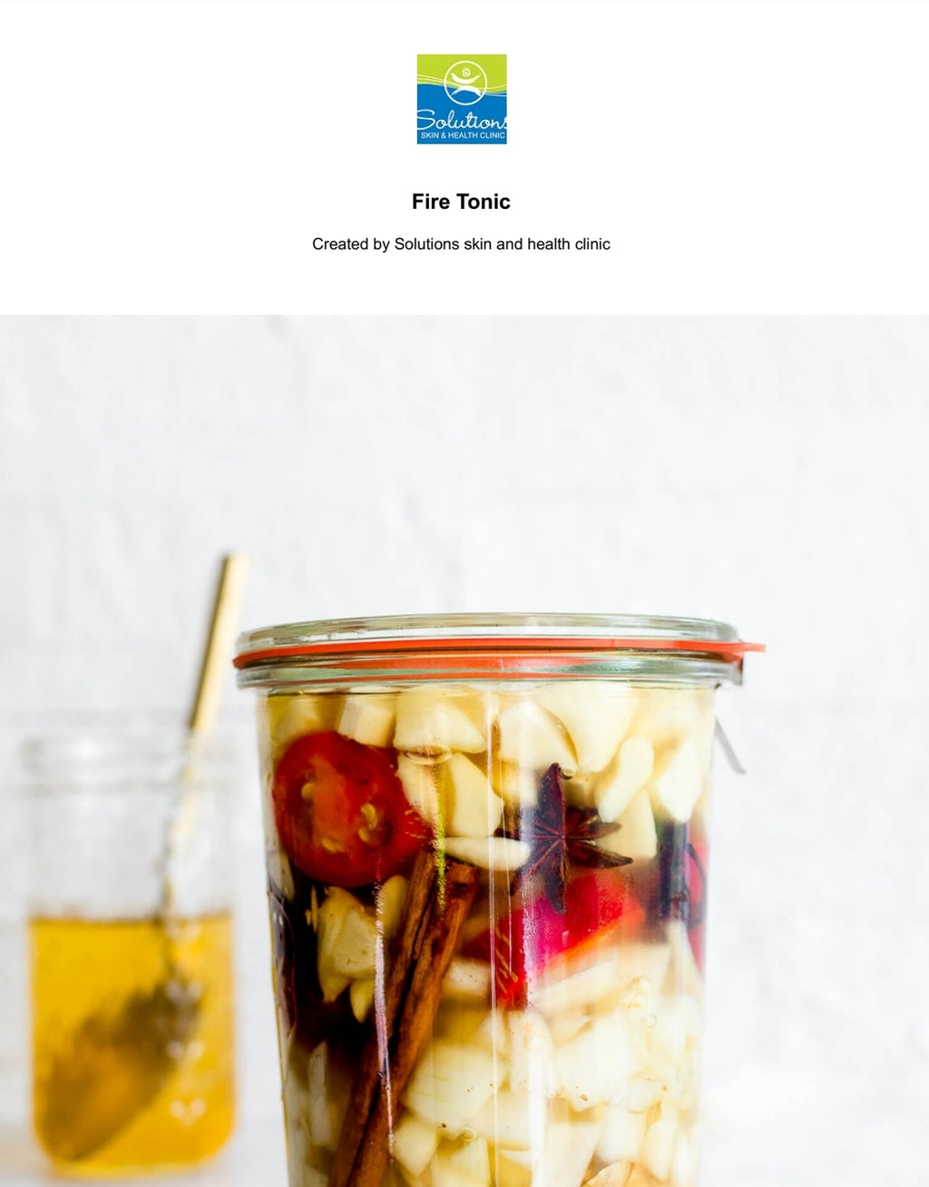 Recipe Solutions - Fire Tonic to Boost Immunity – Solutions Product Co